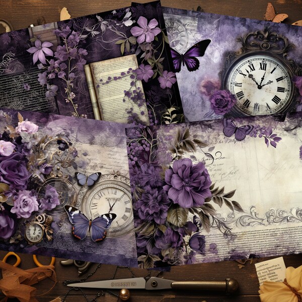 Purple Digital Clock - Etsy