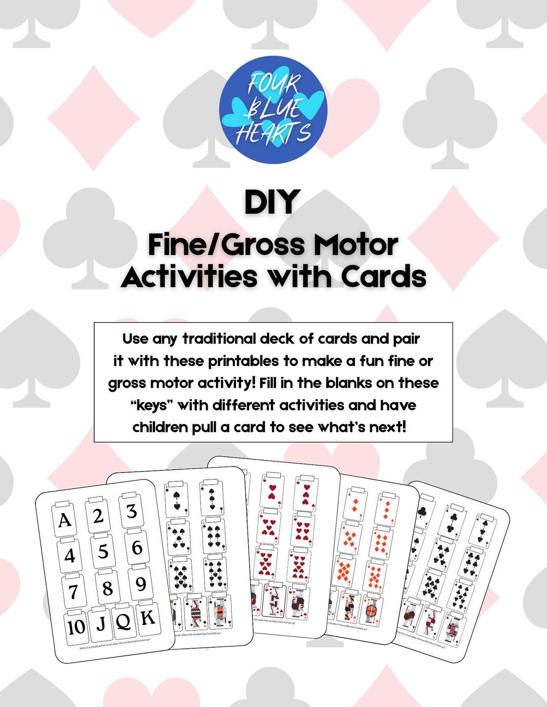 Printable Card Fine/gross Motor Activity - Etsy