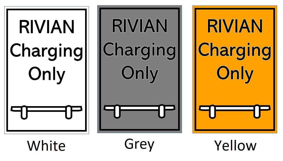Rivian Charging Only Aluminum Sign - Etsy
