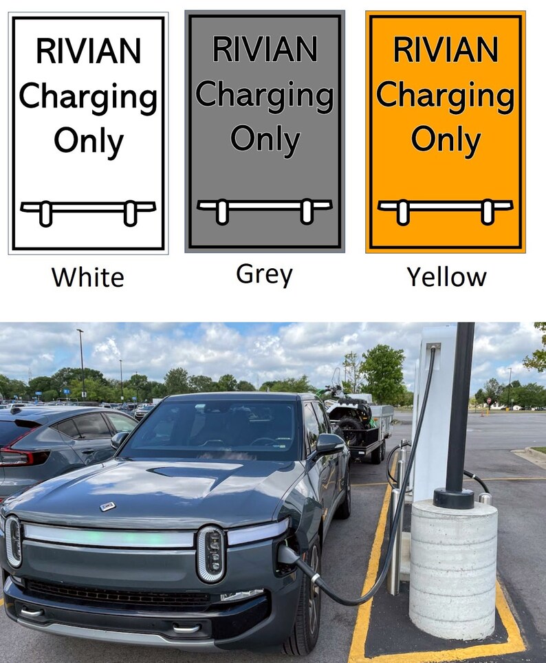 Rivian Charging Only Aluminum Sign - Etsy