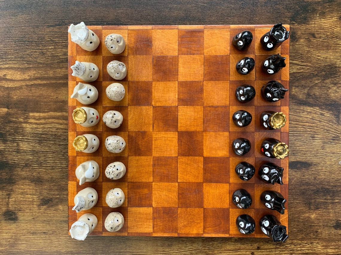 Ceramic Chess Set 01 - Etsy