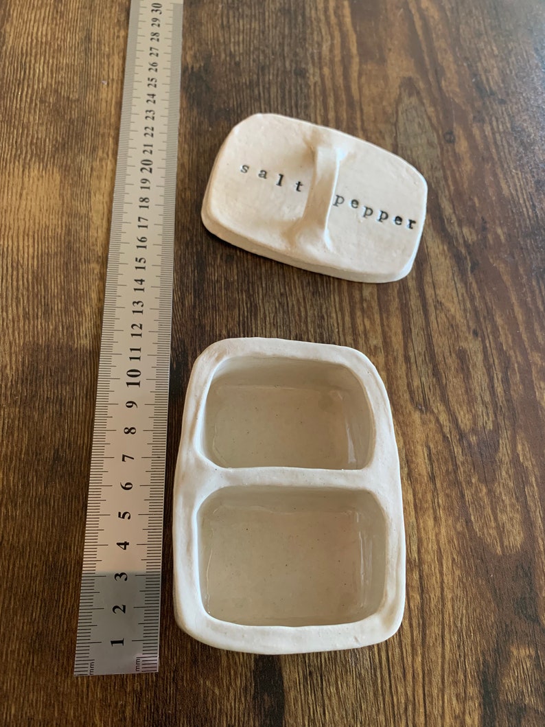 Handmade Ceramic Salt and Pepper Pinch Pot With Lid: Swiss Kitchenware ...