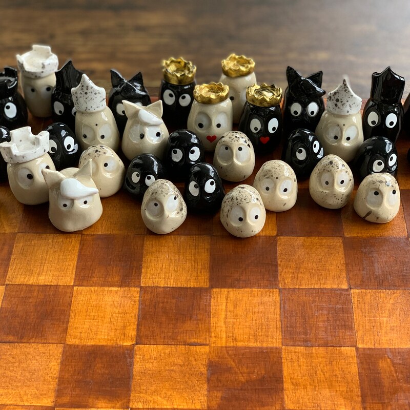Ceramic Chess Set - Etsy