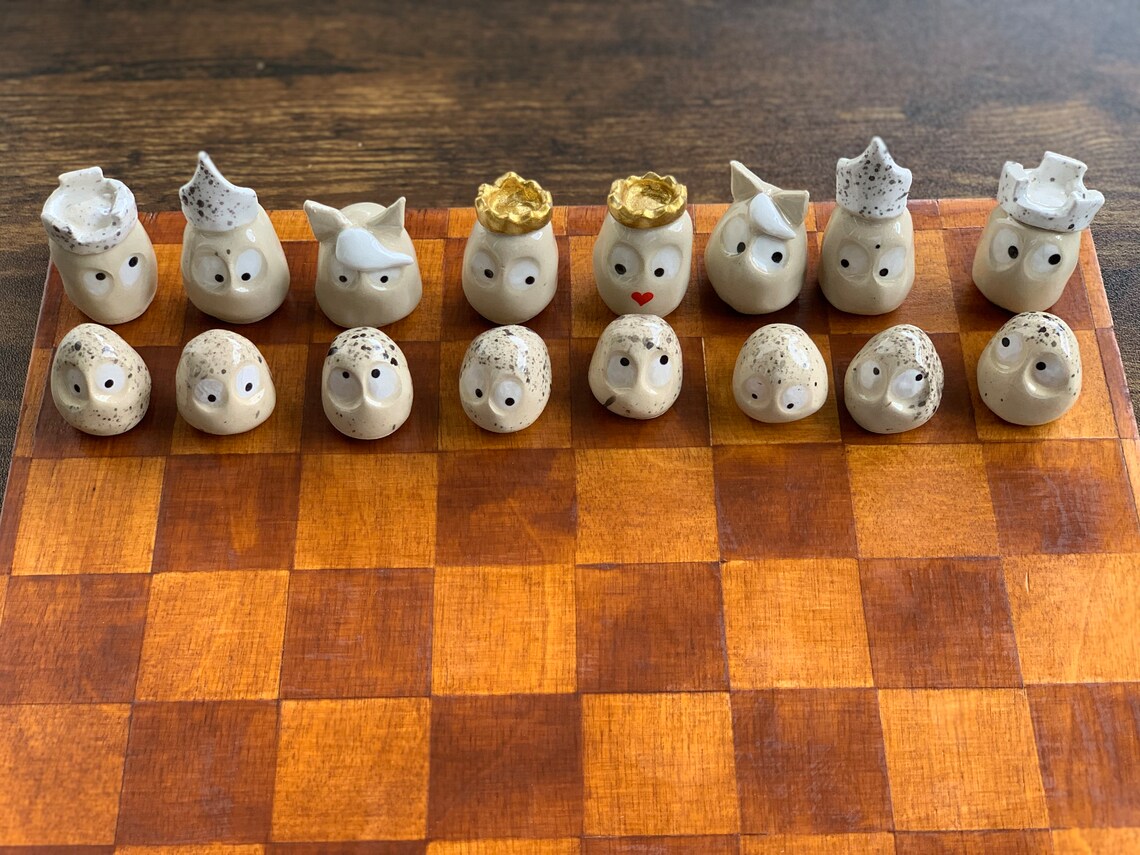 Ceramic Chess Set 01 - Etsy