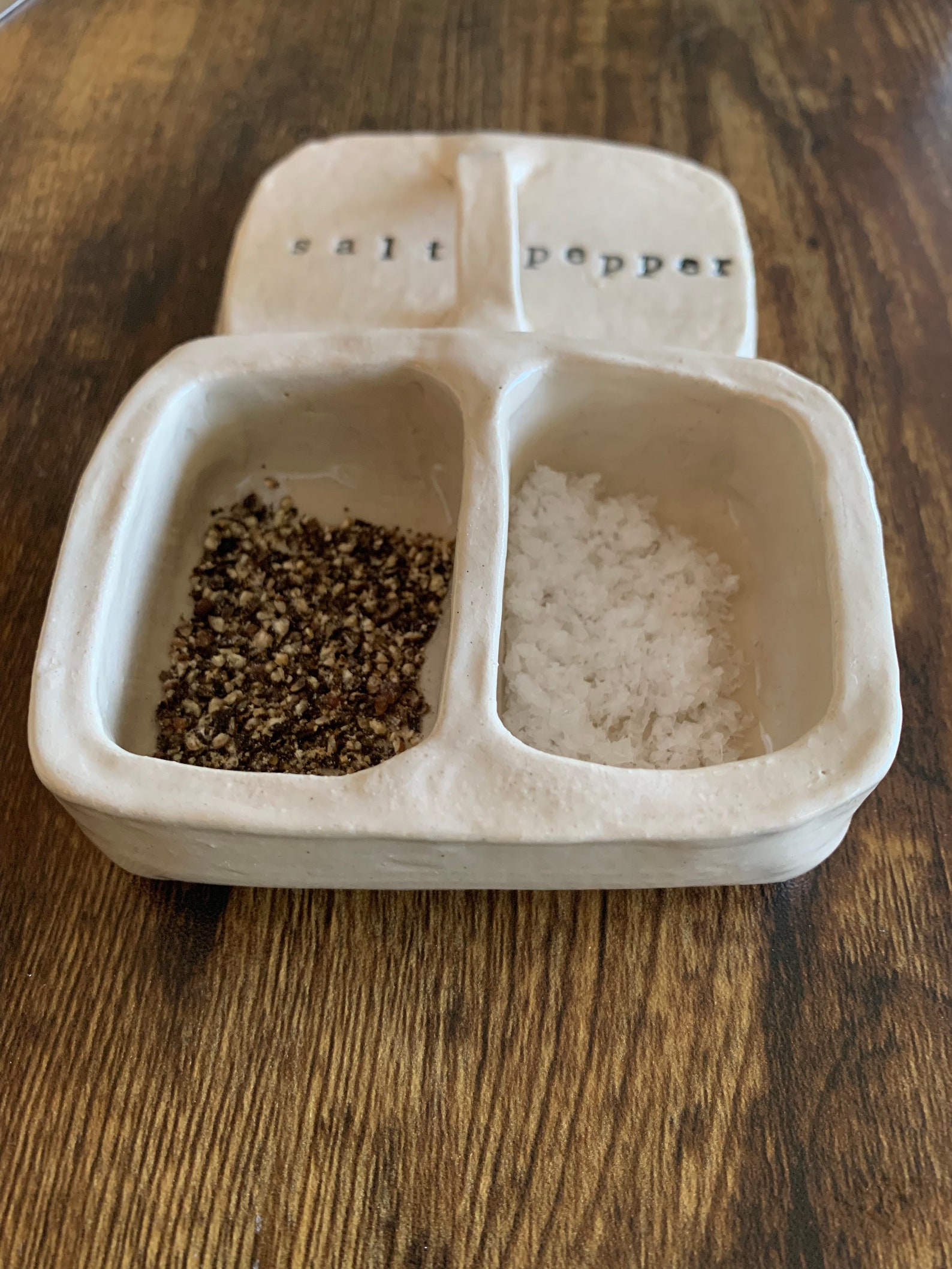 Handmade Ceramic Salt and Pepper Pinch Pot With Lid: Swiss Kitchenware ...