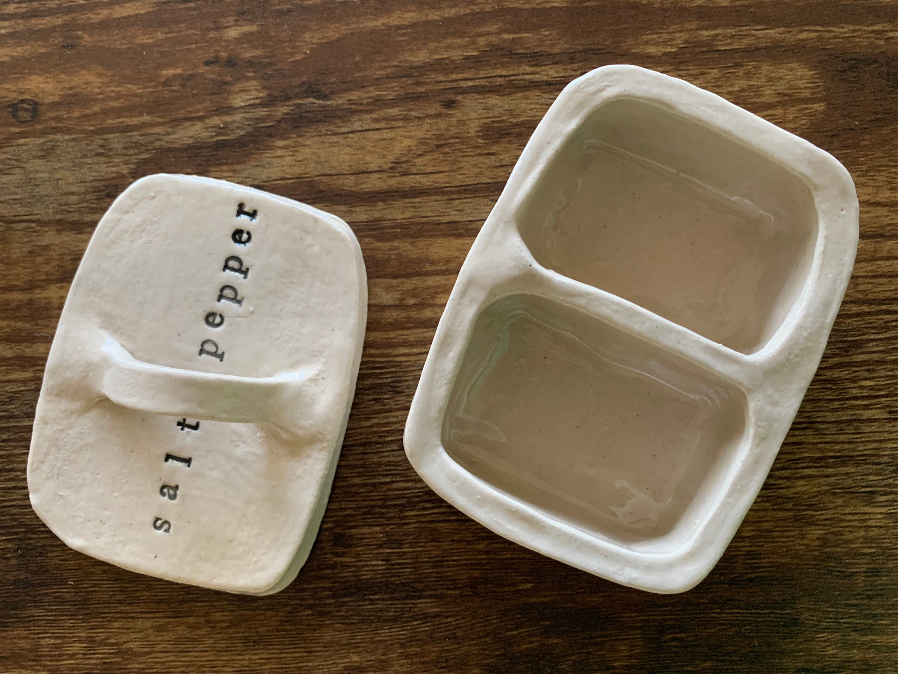 Handmade Ceramic Salt and Pepper Pinch Pot With Lid: Swiss Kitchenware ...