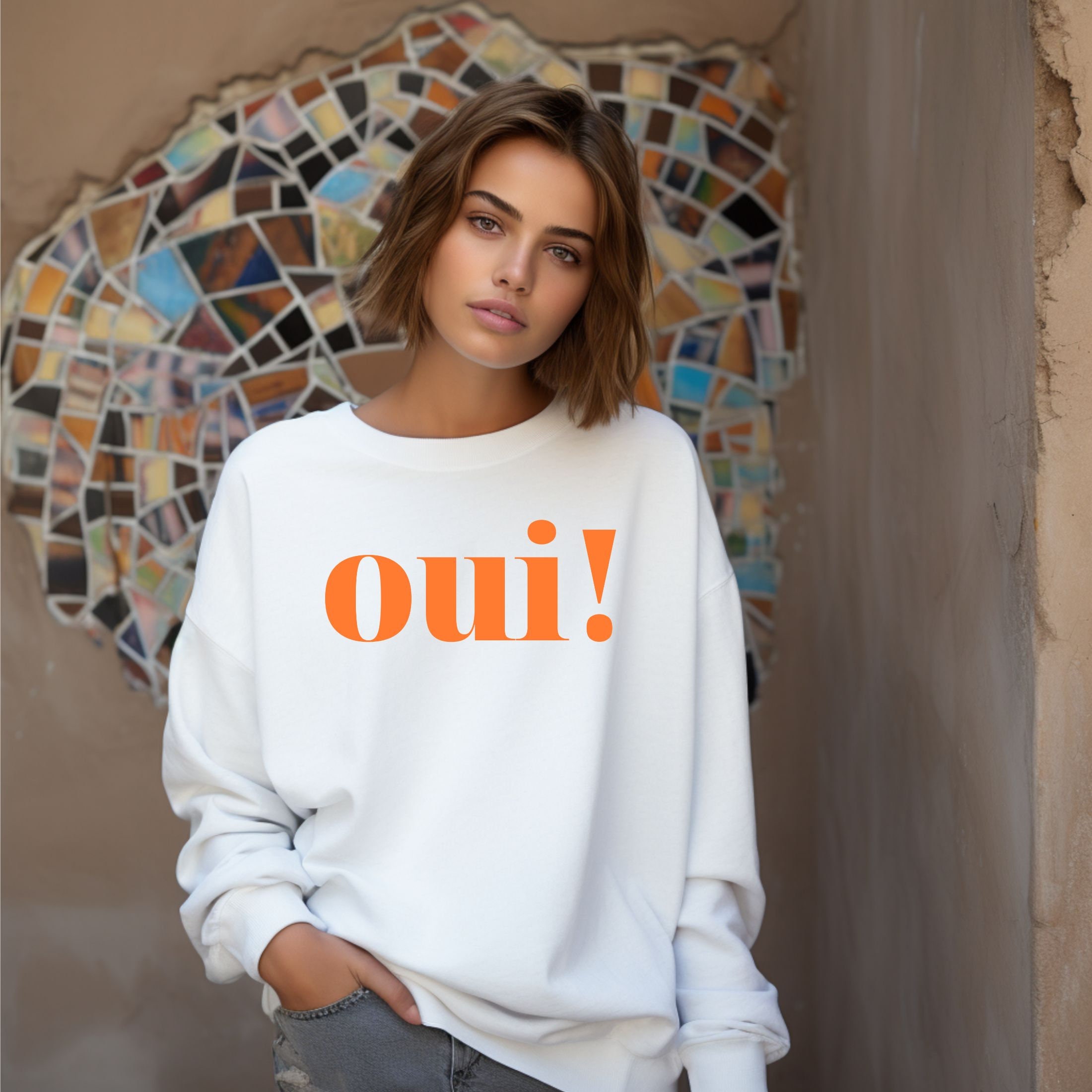Trendy Sweatshirt, Ja-Sager, Oui Shirt, Paris Geschenk, Frankreich ...