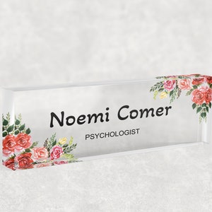Personalized Acrylic Name Plate for Desk, Customized Desk Name Plate ...