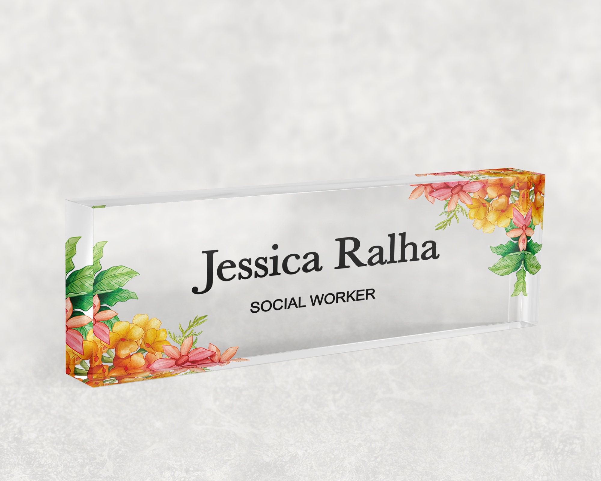 Personalized Desk Name Plate Acrylic Name Plate for Desk - Etsy