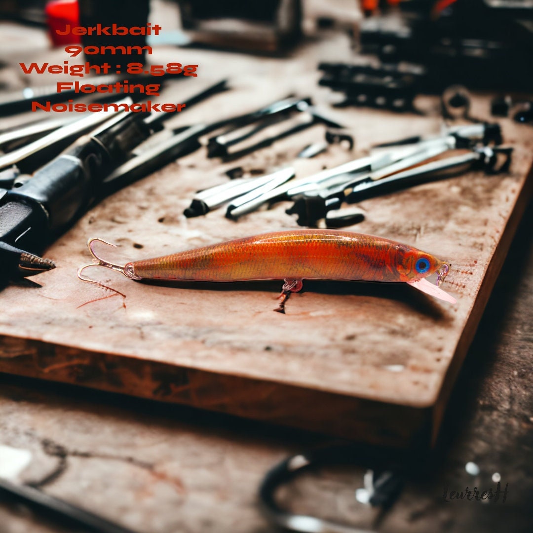 Handmade Fishing Lure Jerkbait Personalised 'rusty - Etsy UK