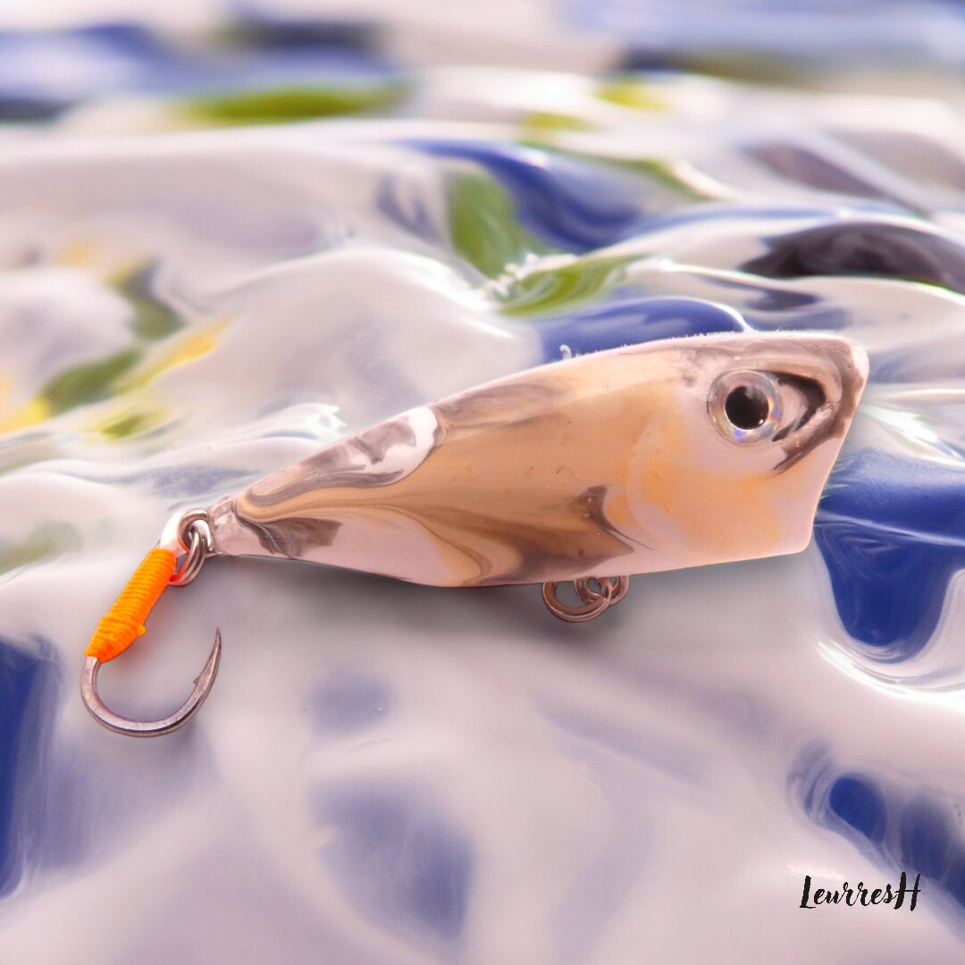 Hand Painted Floating Popper Lure Mini Monster 'paint Dripping' Pink ...