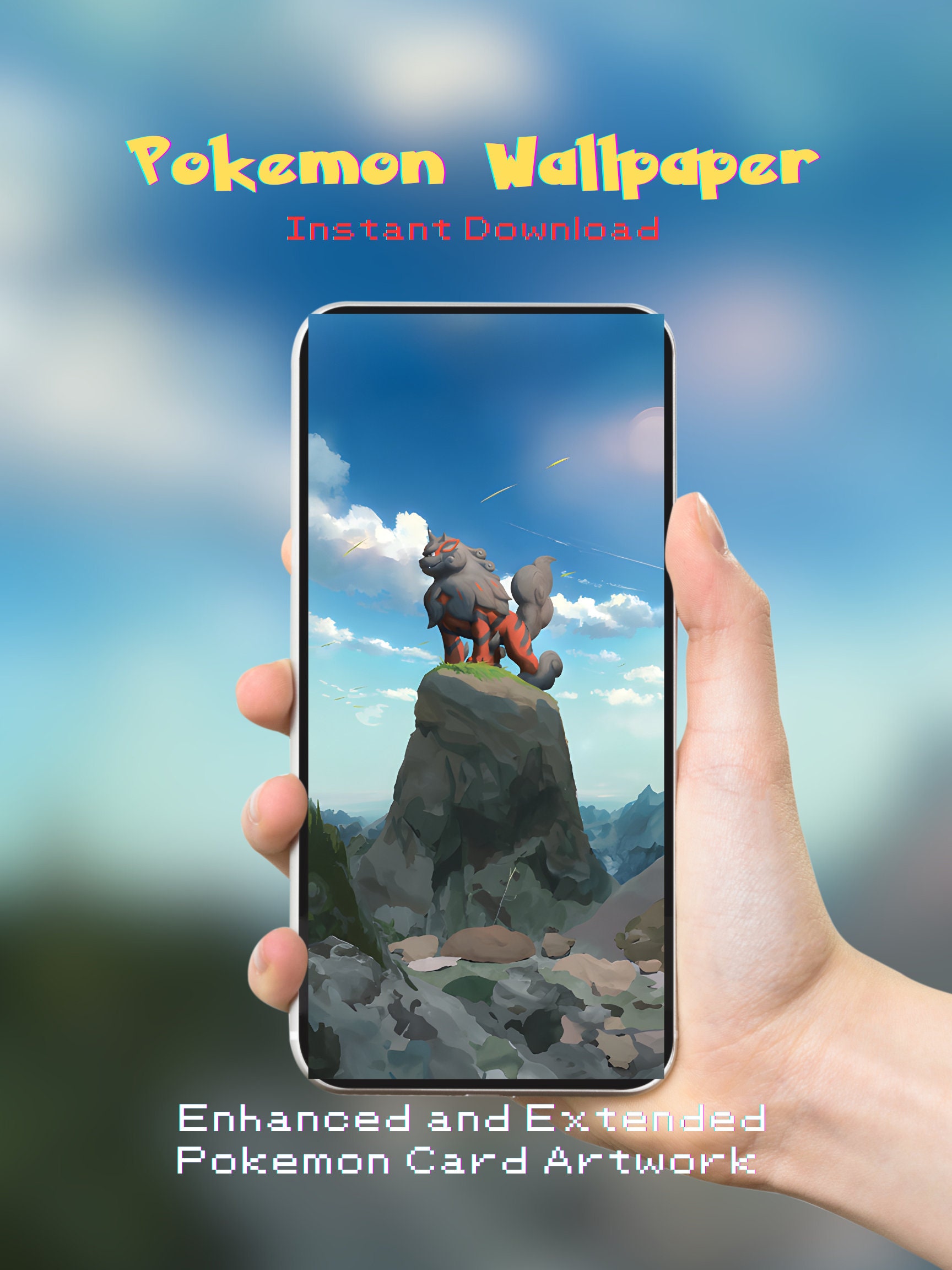 Pokémon Wallpaper Extended & Enhanced Pokémon Card Artwork - Etsy