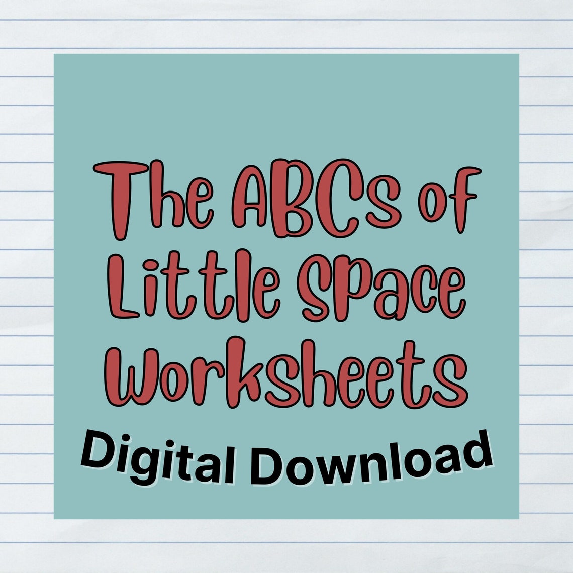 The Abcs of Little Space Worksheets - Etsy