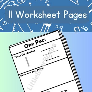 The 123s of Little Space Worksheets - Etsy
