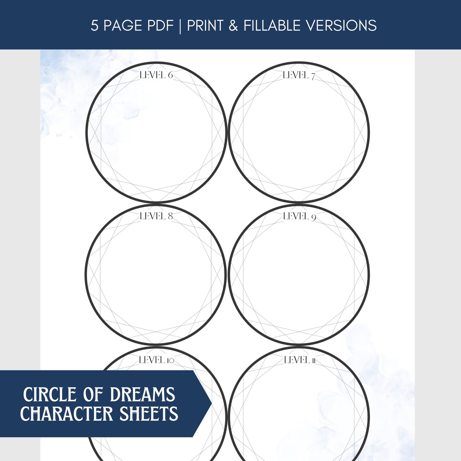 Dnd Character Sheet: Circle of Dreams Druid, Form Fillable Dungeons and ...