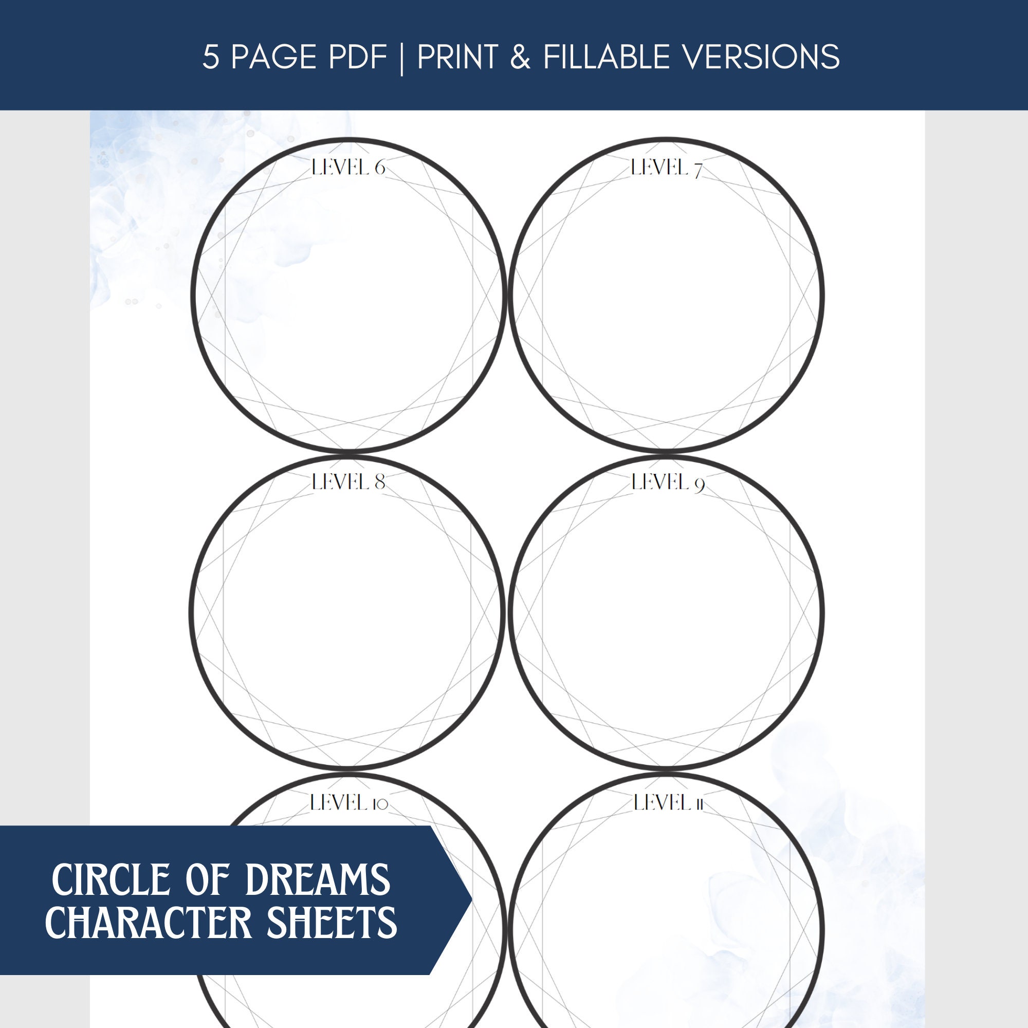 Dnd Character Sheet: Circle of Dreams Druid, Form Fillable Dungeons and ...