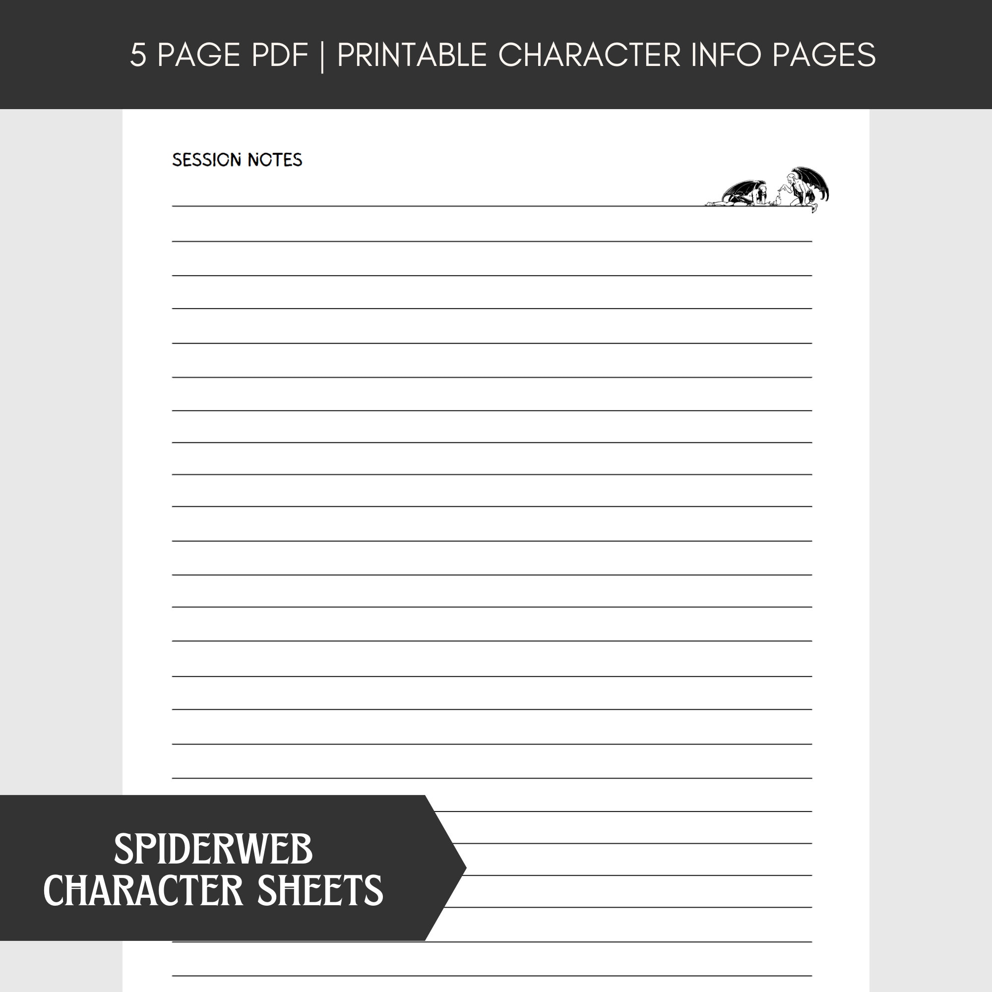 Dnd 5e Character Sheet: Spiderweb Printable Halloween - Etsy