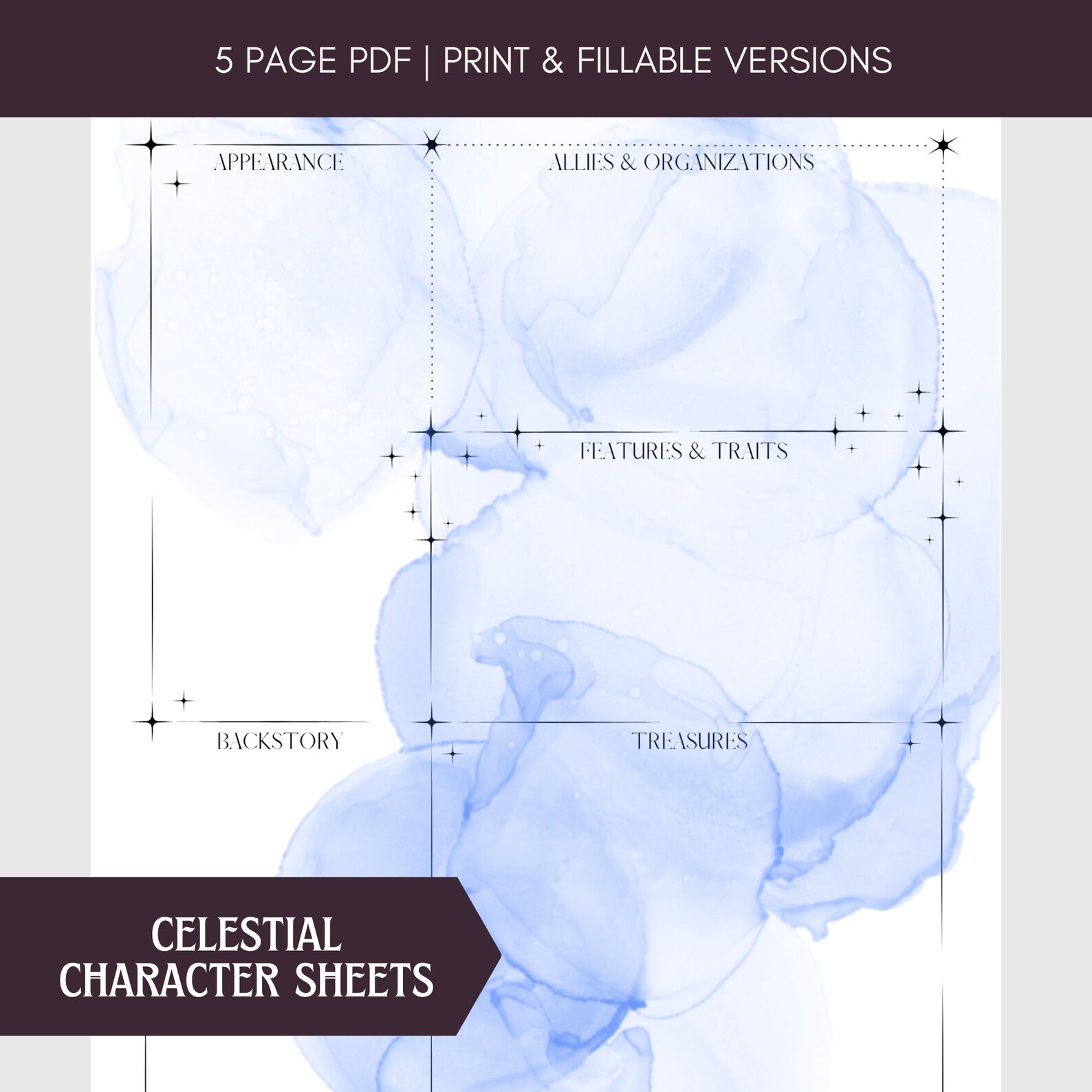 Dnd Character Sheet: Celestial, Fillable D&D Circle of Moon, Circle of ...