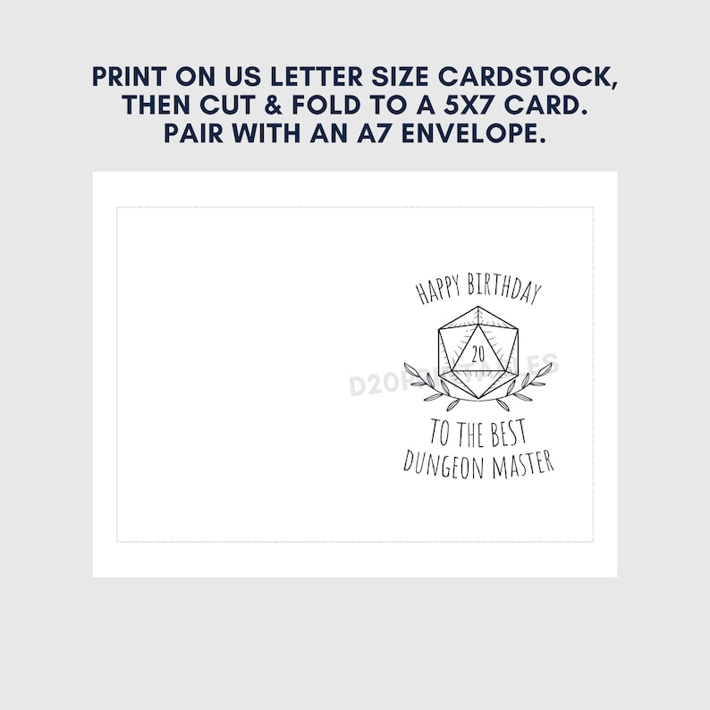 DM Dungeons and Dragons Birthday Card, Happy Birthday to the Best ...
