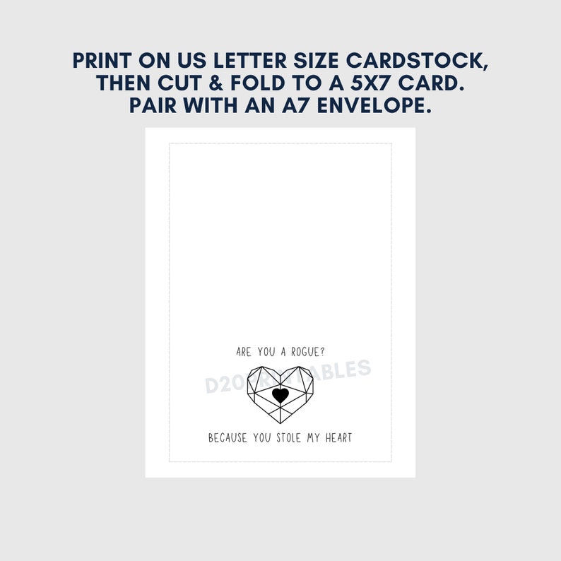 Dnd Valentine Card, Are You A Rogue Because You Stole My Heart ...