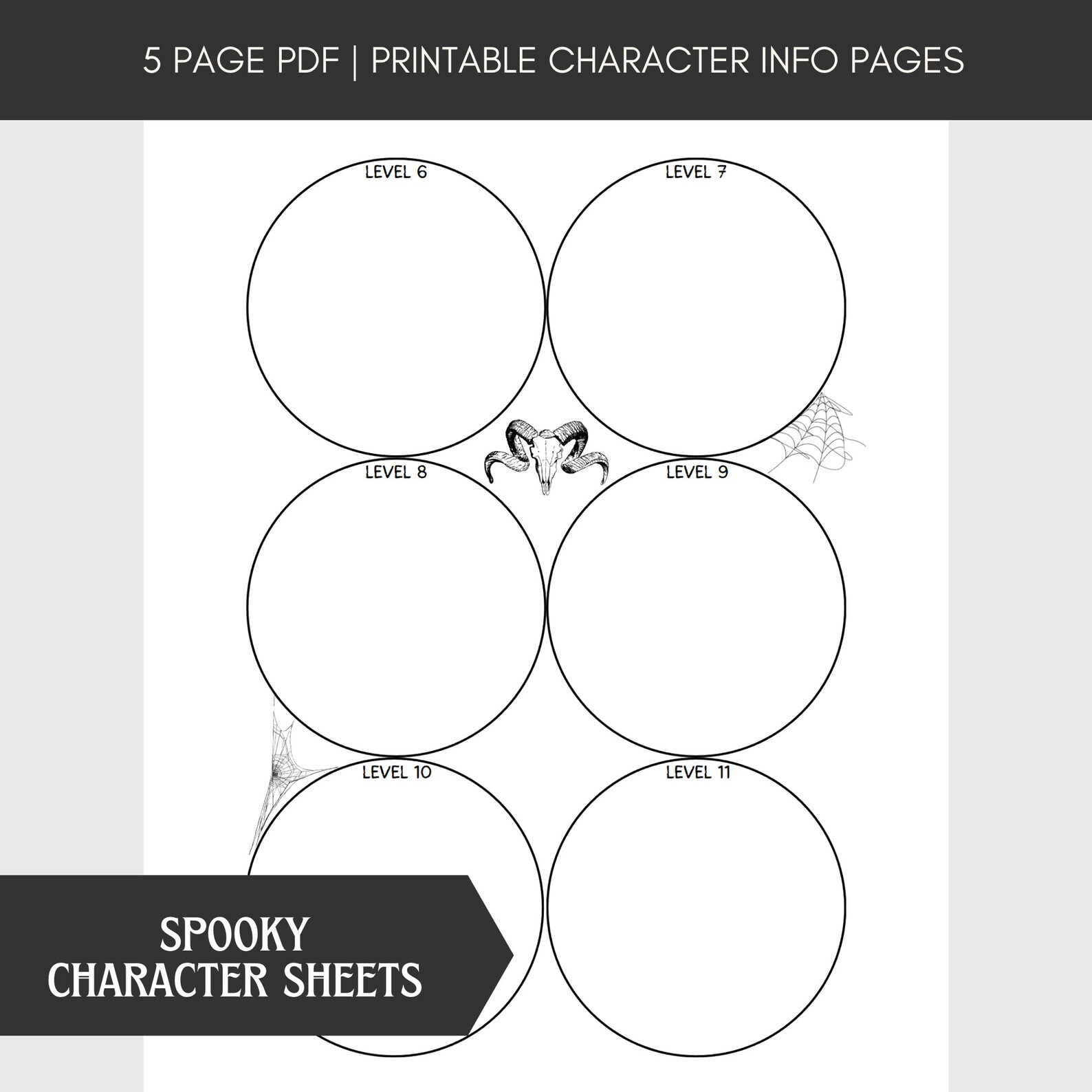 Dnd 5e Character Sheet: Spooky, Printable Halloween Dungeons & Dragons ...