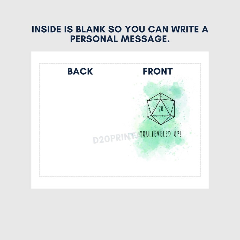 Dungeons and Dragons Birthday Card Canva Template, You Leveled up Happy ...