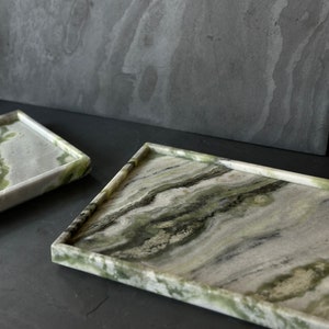 Marble Small Size Tray, Square Marble Tray, Ice Green Marble Tray ...