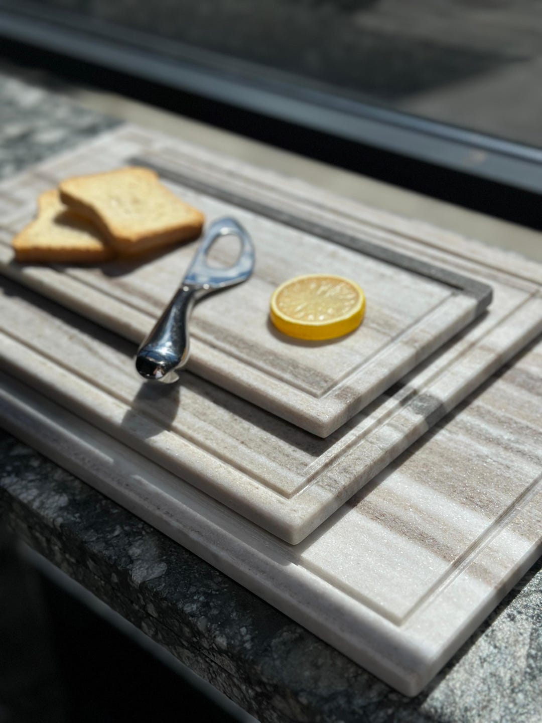 Palissandro Marble Decor Trays, Marble Table Centerpiece, Marble Home ...