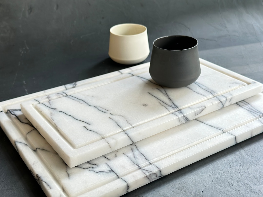 Viola Spider Marble Decor Trays, Marble Table Centerpiece, Marble Home ...