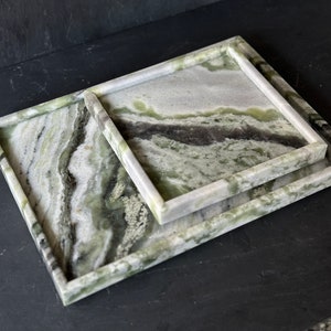 Marble Small Size Tray, Square Marble Tray, Ice Green Marble Tray ...