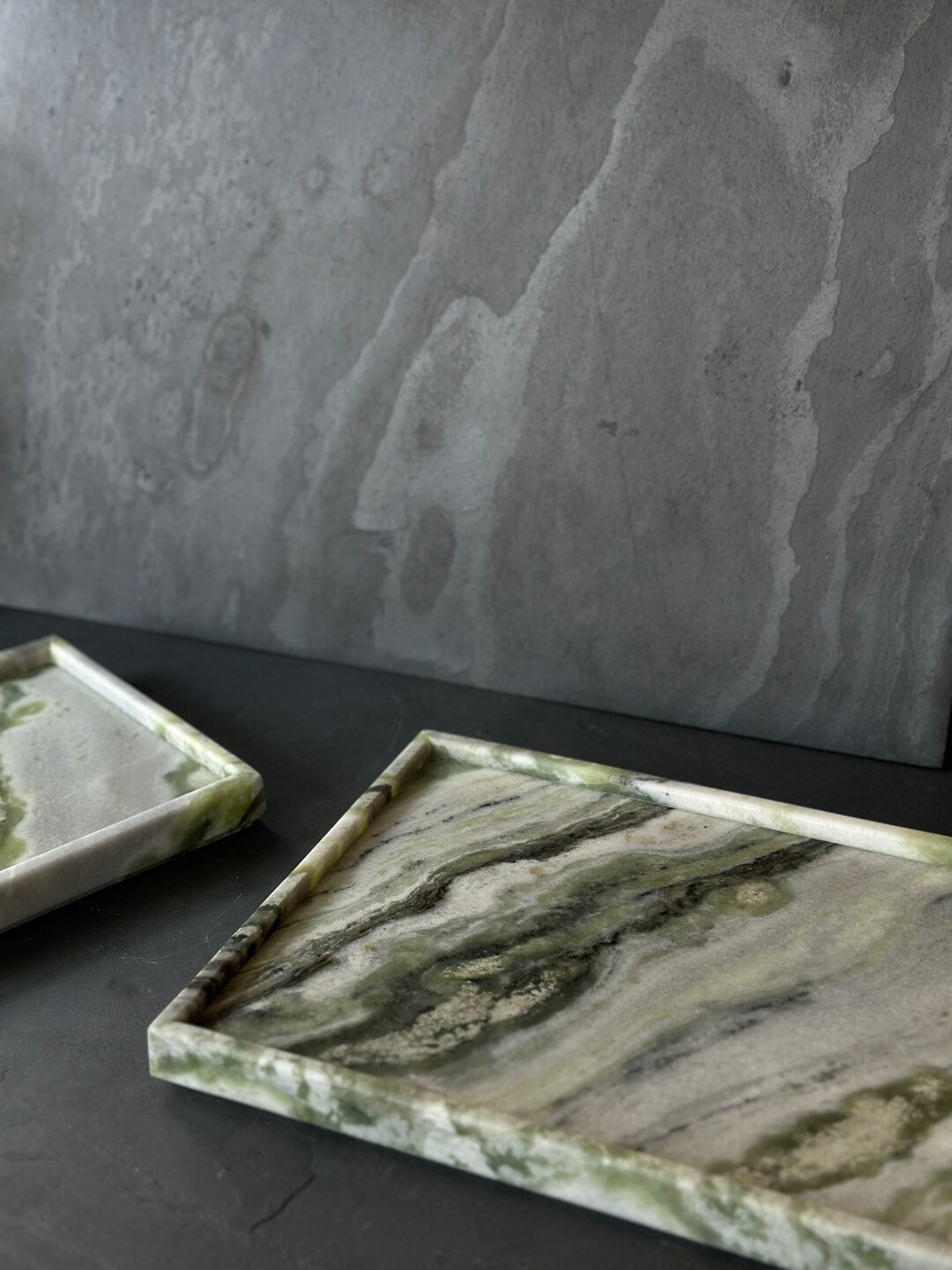 Marble Small Size Tray, Square Marble Tray, Ice Green Marble Tray ...