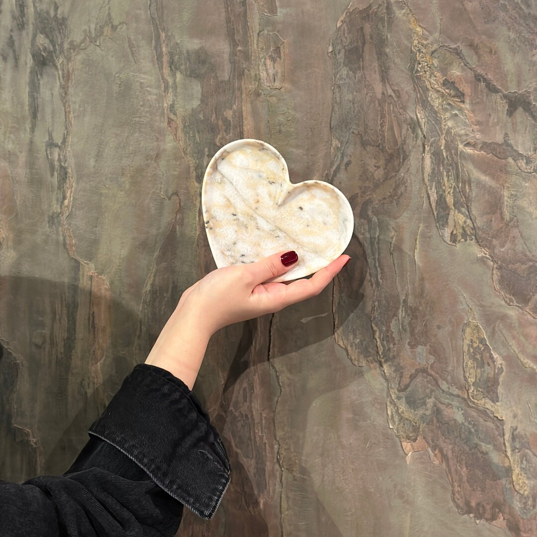 Heart Shaped Marble Dish, Marble Home Decor, Room Decor Aesthetic ...