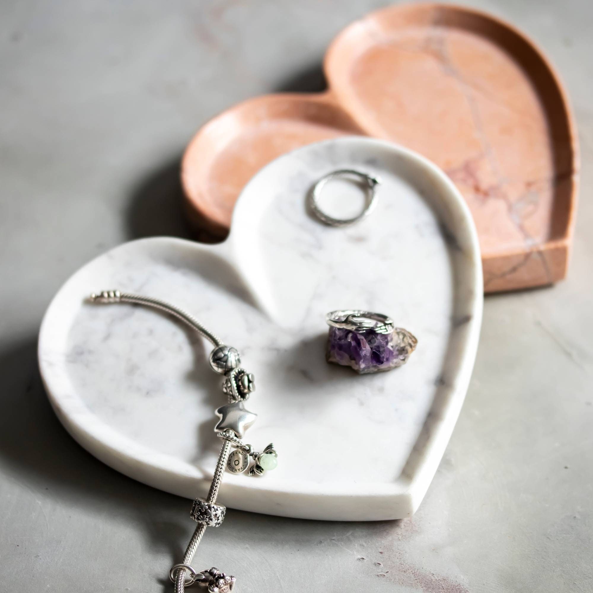 Marble Heart Plate, Marble Jewelry Trinket Dish, Marble Home Decor ...