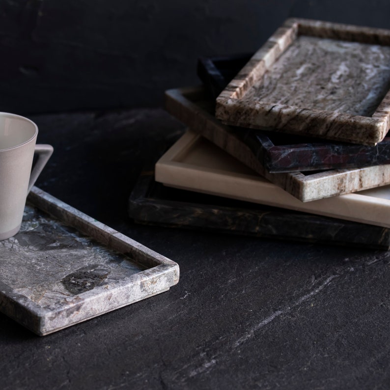 Marble Home Decor Small Tray, Decorative Tray, Trinket Marble Tray ...