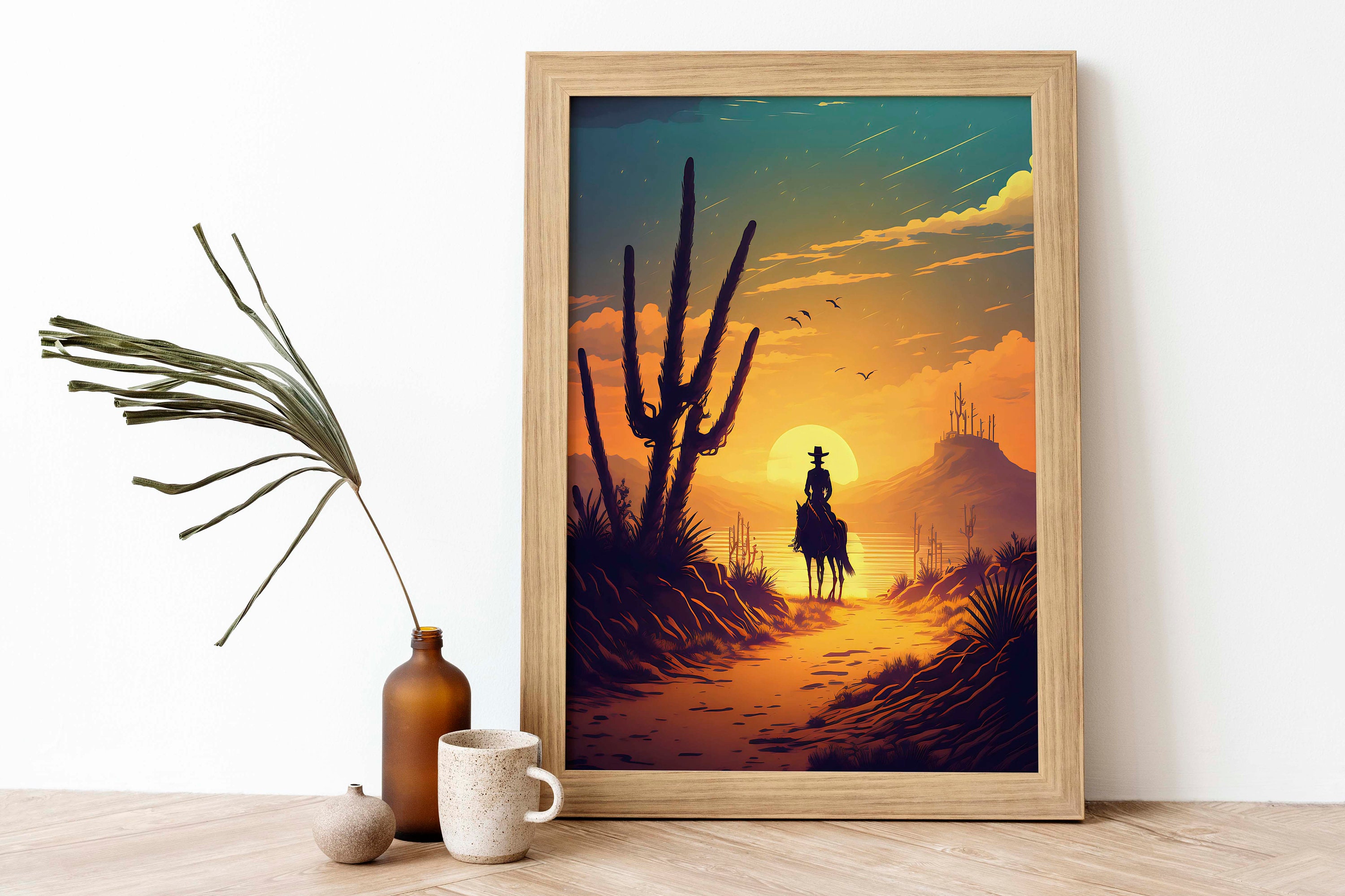 Printable Cow Boy Poster | Far West Print Art | Western Wall Art ...