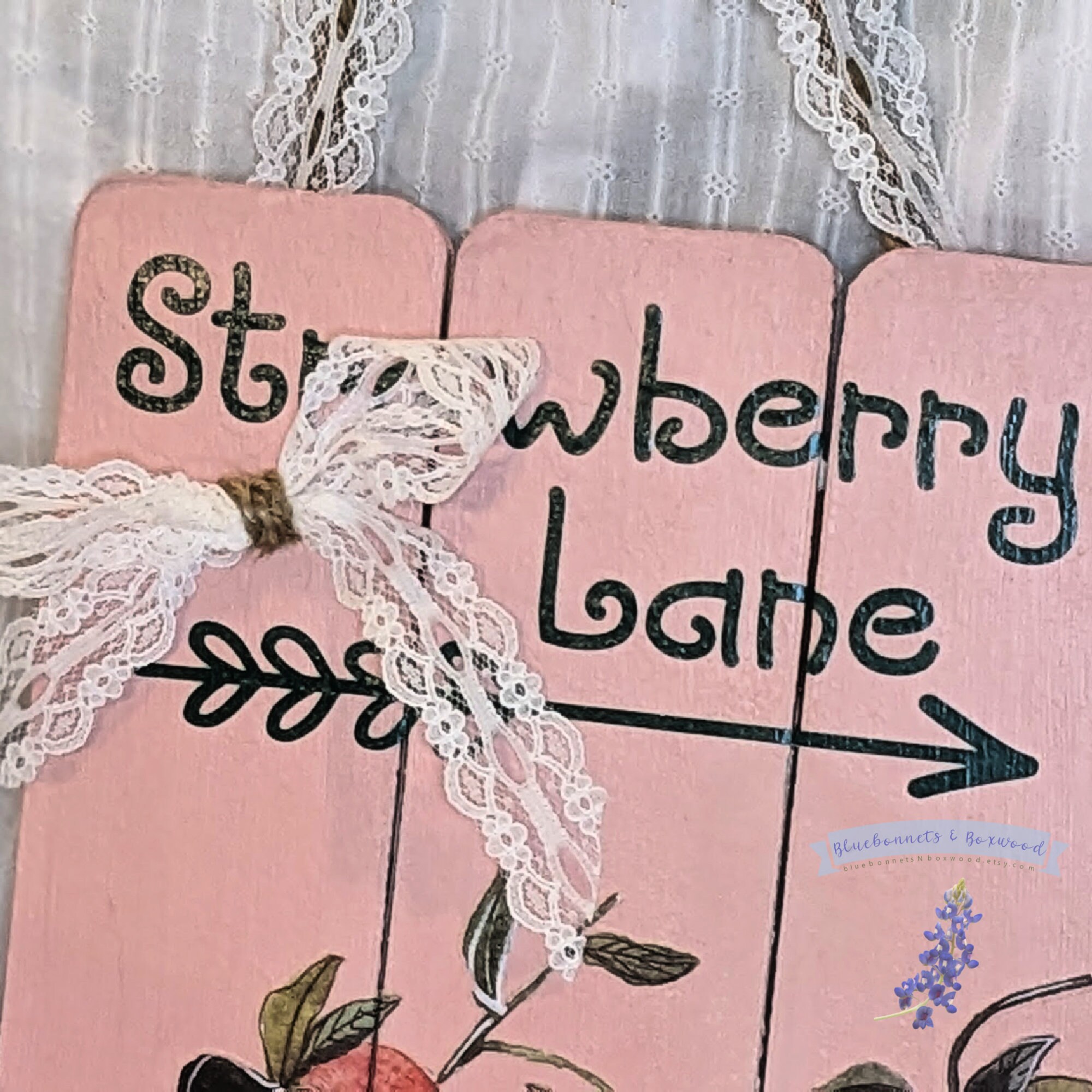 Strawberry Wood Sign - Summer Farmhouse Decor - Vintage Strawberry Girl ...