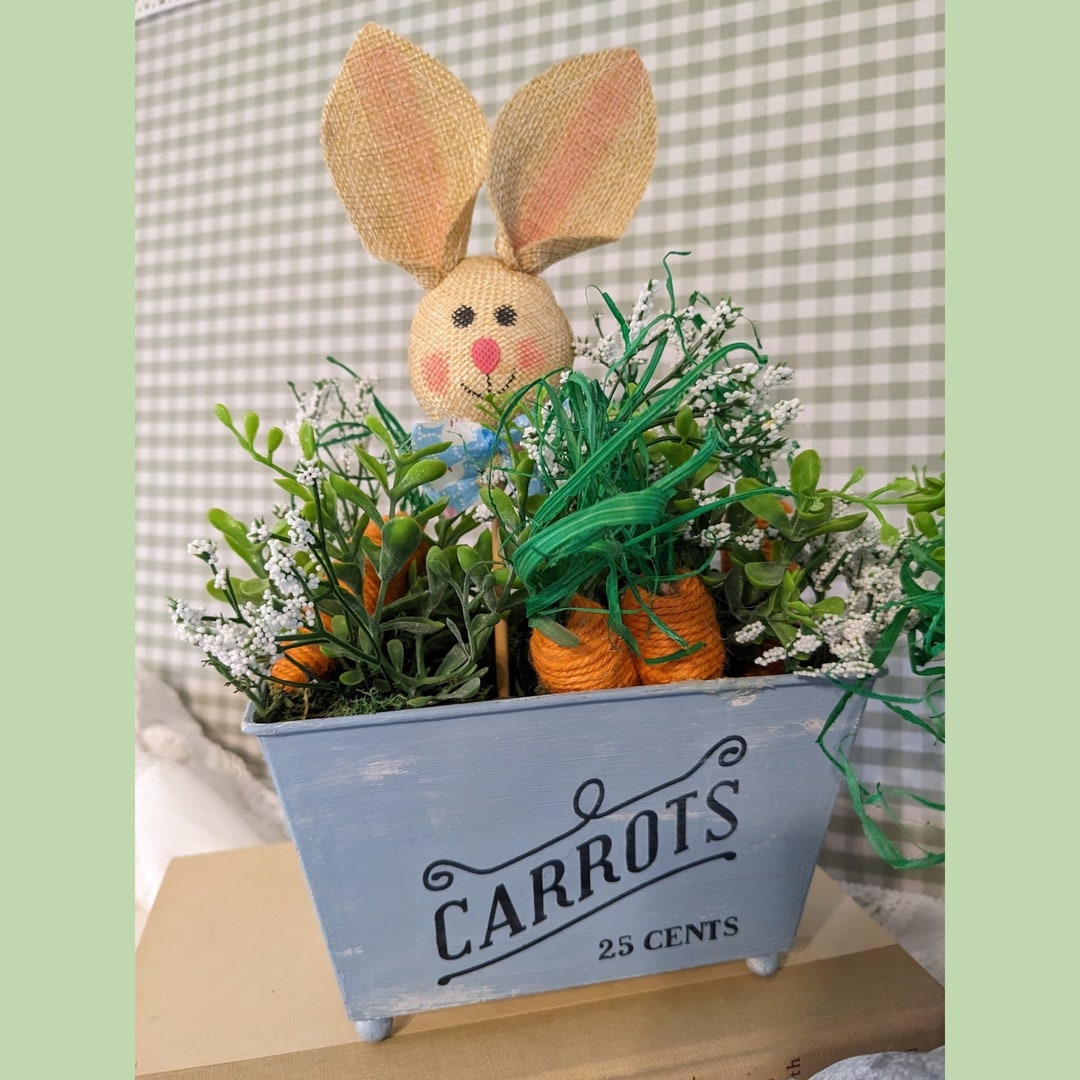 Spring Decor Easter Arrangement Decor Flipped Thrift Farmhouse Carrots ...