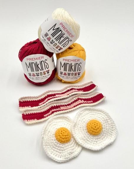 Eggs and Bacon Crochet Pattern - Etsy