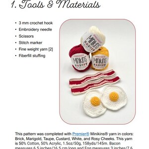 Eggs and Bacon Crochet Pattern - Etsy