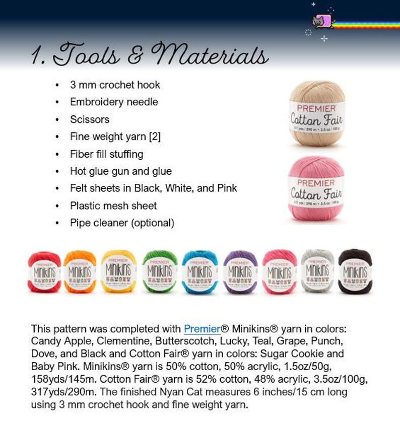 Nyan Cat Crochet Pattern - Etsy