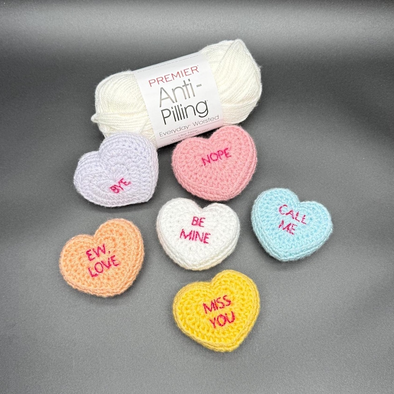 Sweethearts Conversation Candies Crochet Pattern - Etsy