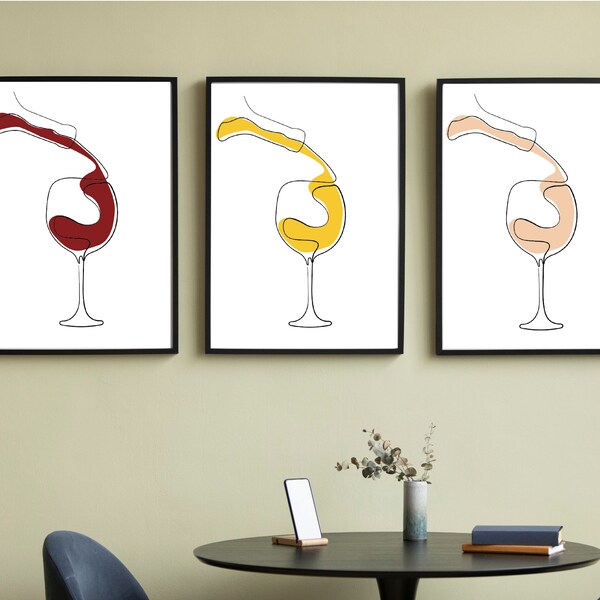 Wine Line Drawing - Etsy