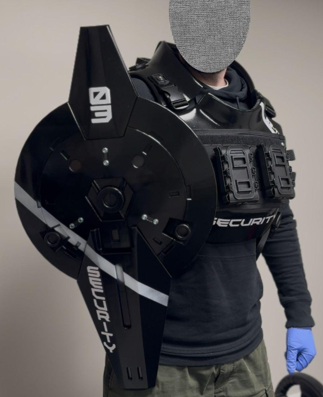 Sci-fi Security Tactical Unit Vest and Riot Shield | 3D Printed ...