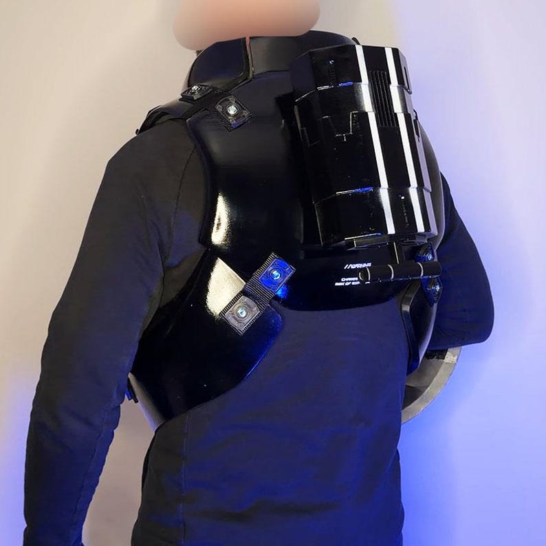 Scifi 3D Printed Tactical Vest W/ Shield, Wearable Cosplay Costume for ...