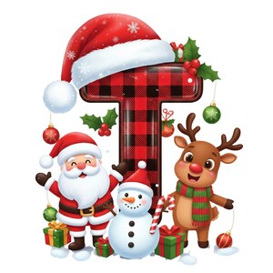 A–Z Christmas Alphabet PNG Bundle | Santa Hat Clipart | Kids Christmas ...