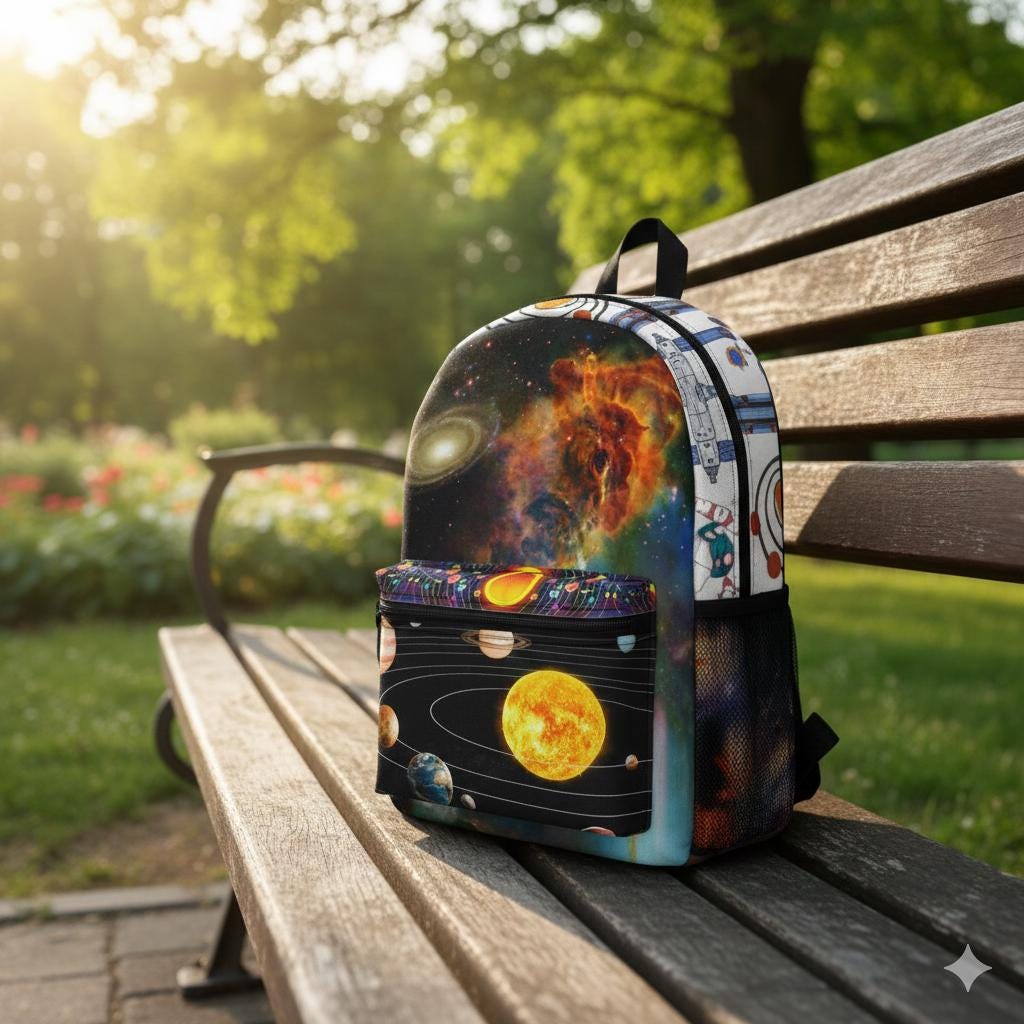 Solar System Planets Backpack | Space Nebula Rockets Galaxy Print ...