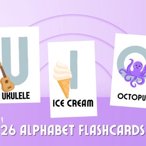 Printable Alphabet- 26 ABC Flash Cards for Toddlers, Preschool, Early ...