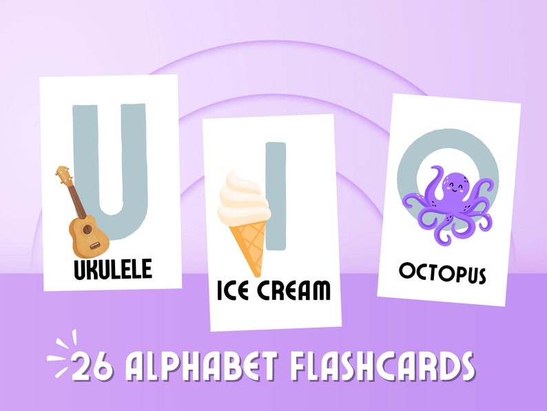 Printable Alphabet- 26 ABC Flash Cards for Toddlers, Preschool, Early ...