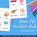 Printable Ocean Life Flash Cards for Toddlers, Preschool, Early ...