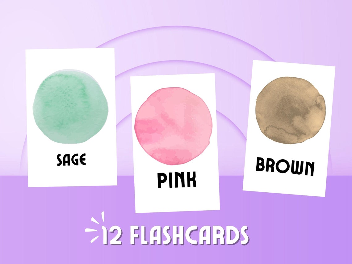 Printable Colors Early Learning Flash Cards for Toddlers, Preschool ...